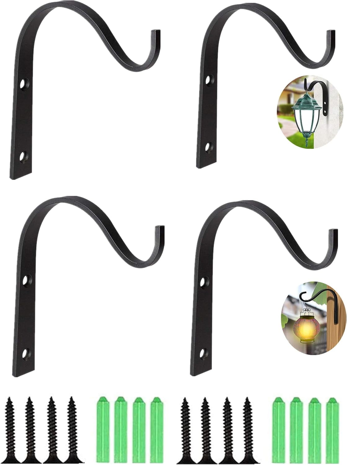 Multipurpose Plant Hangers, Wrought Iron Bracket Wall Hooks, Easy to ...