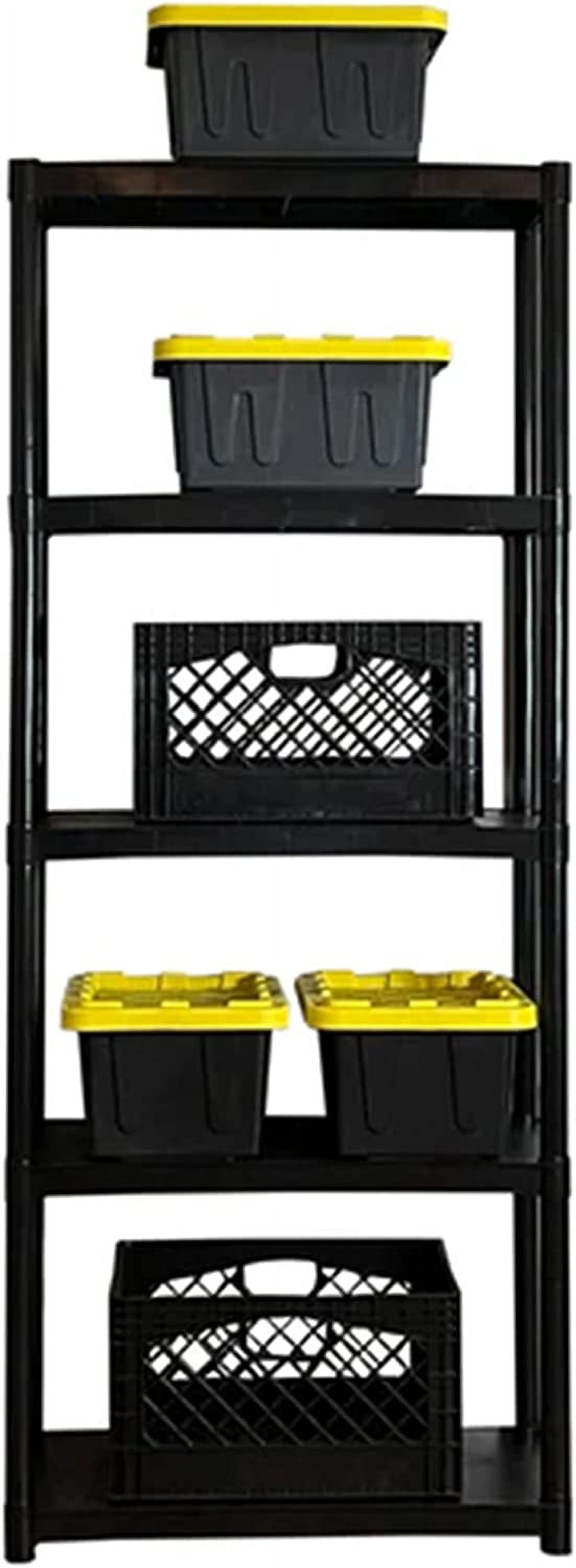 Multipurpose Plastic 5 Tier Utility Storage Shelving Rack Unit for ...