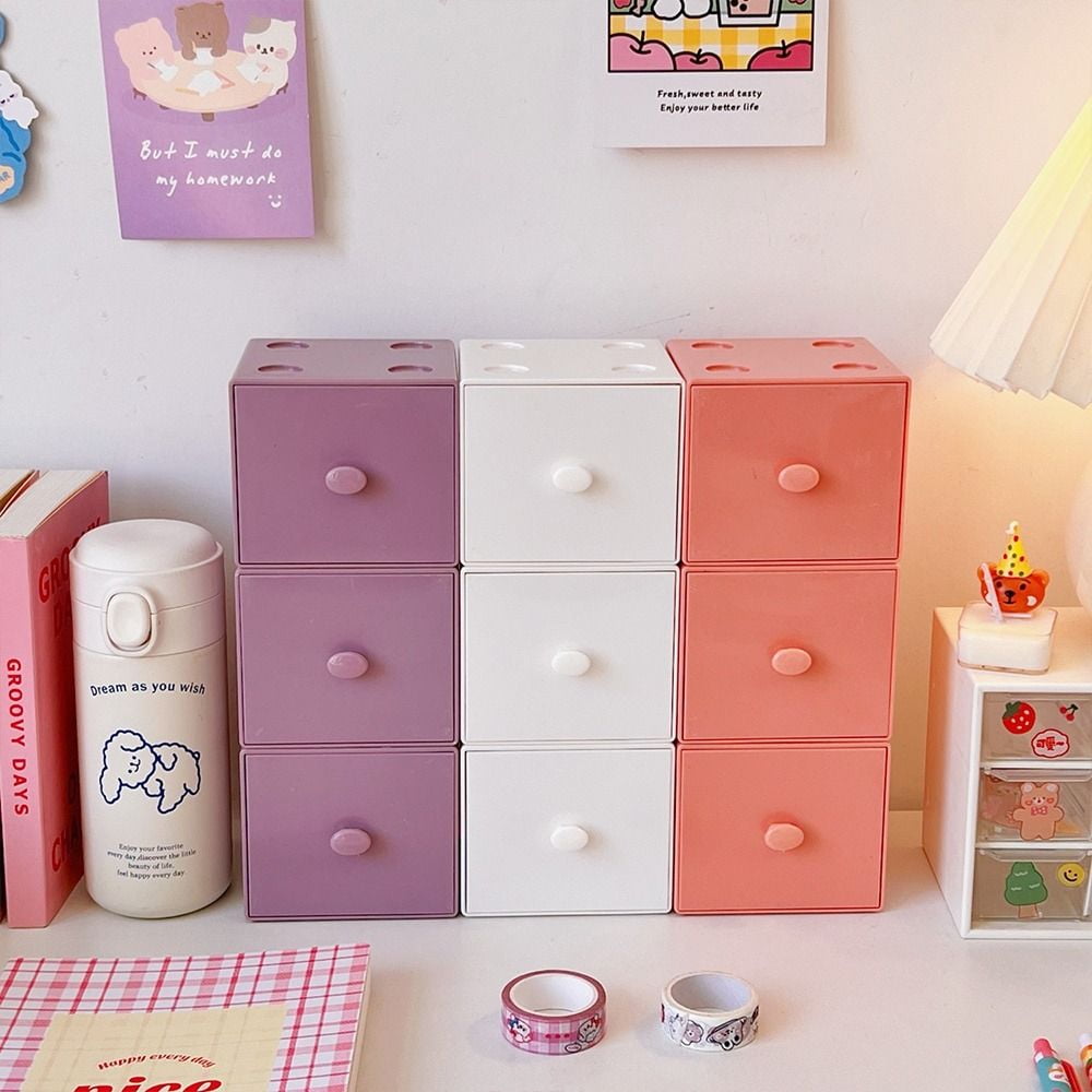 Multipurpose Plastics Square Storage Box Ins Building Block Desk ...