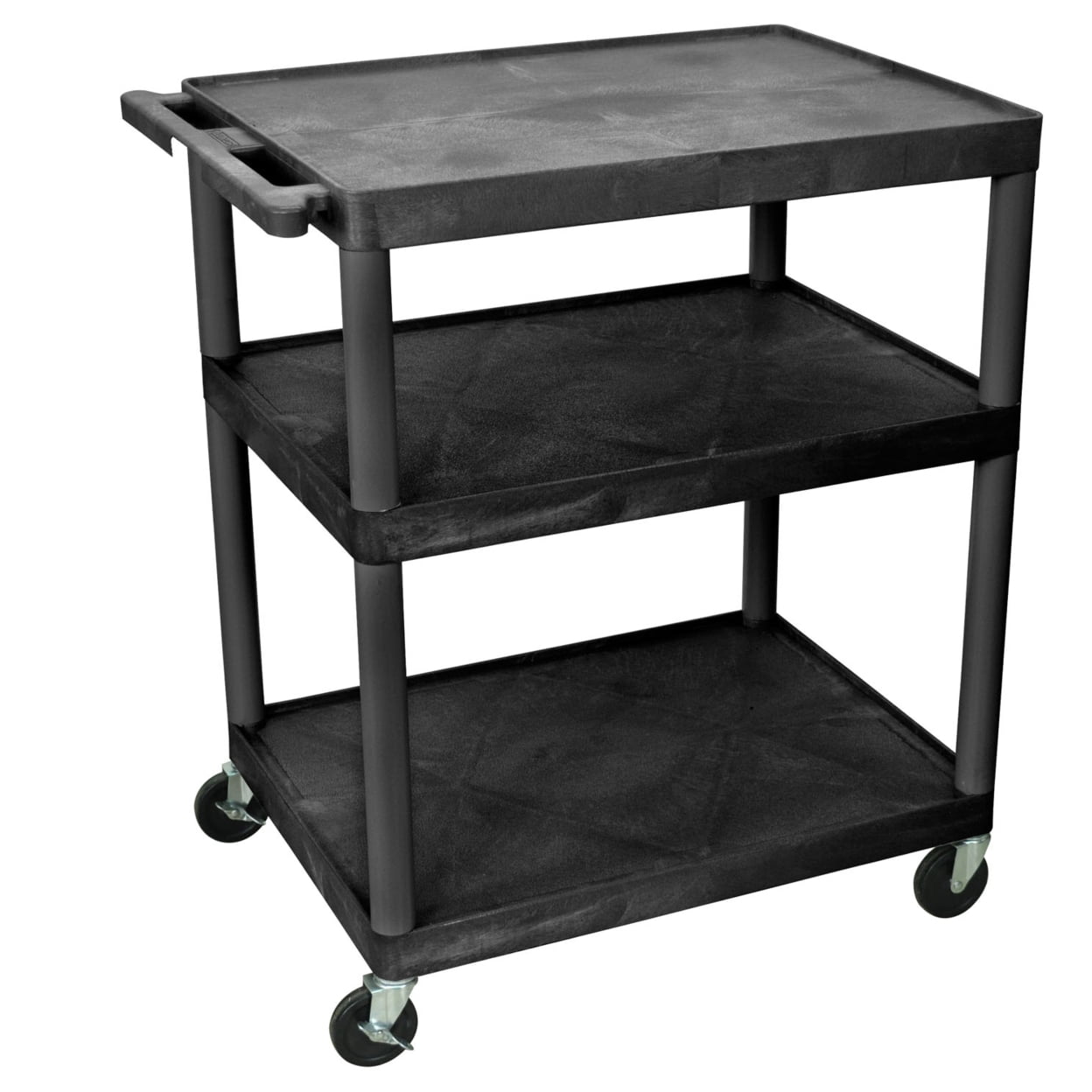 Multipurpose Rolling 3 Shelf Presentation Station Av Utility Cart With ...