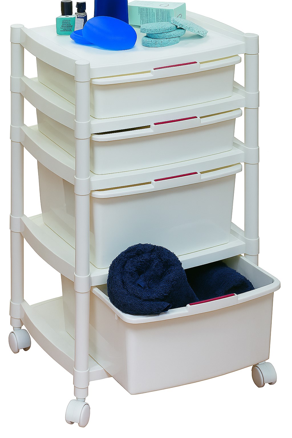 Sana Enterprises Multipurpose Rolling Plastic Drawer Organizer Cart, 4 ...