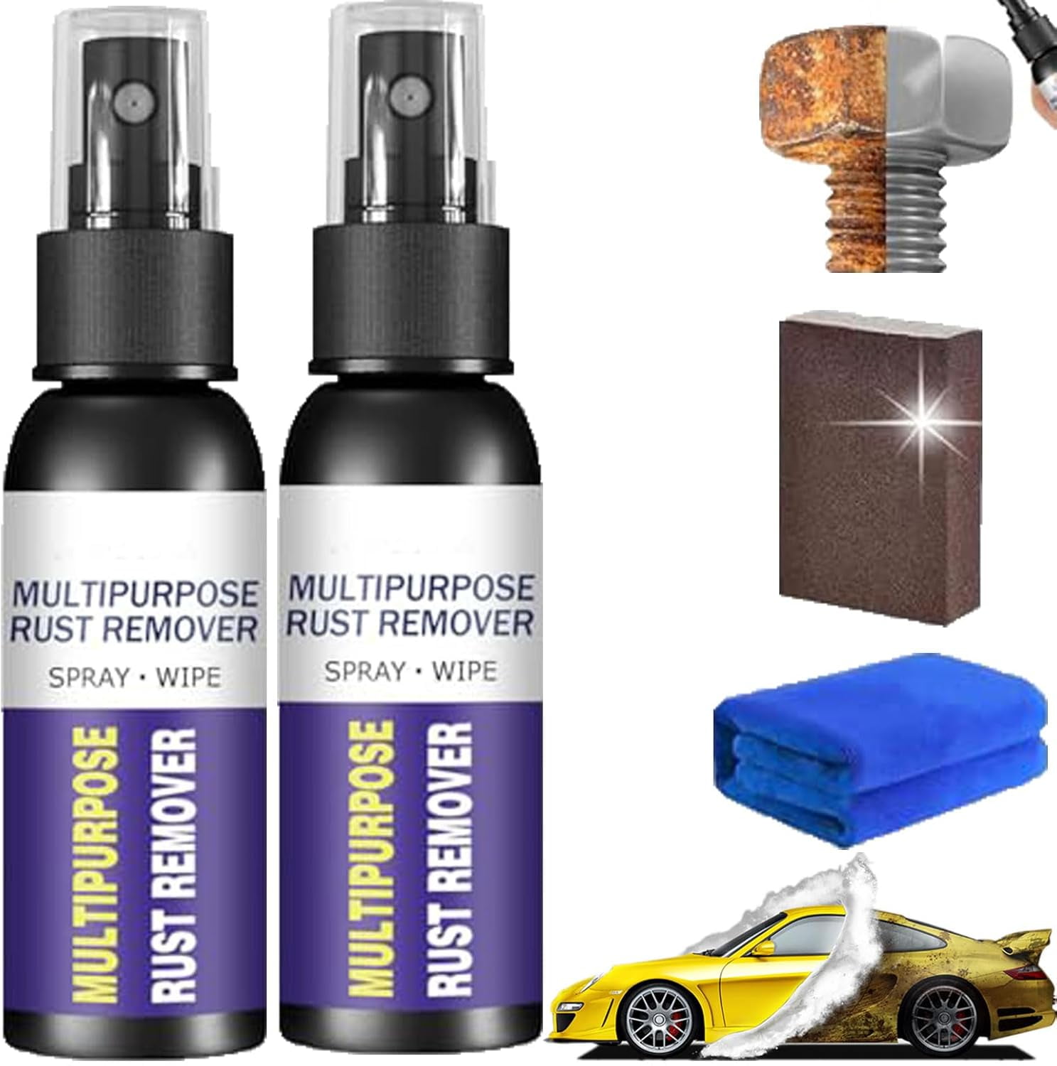 Multipurpose Rust Remover Spray, 1.69 floz Powerful Rust Remover Spray ...