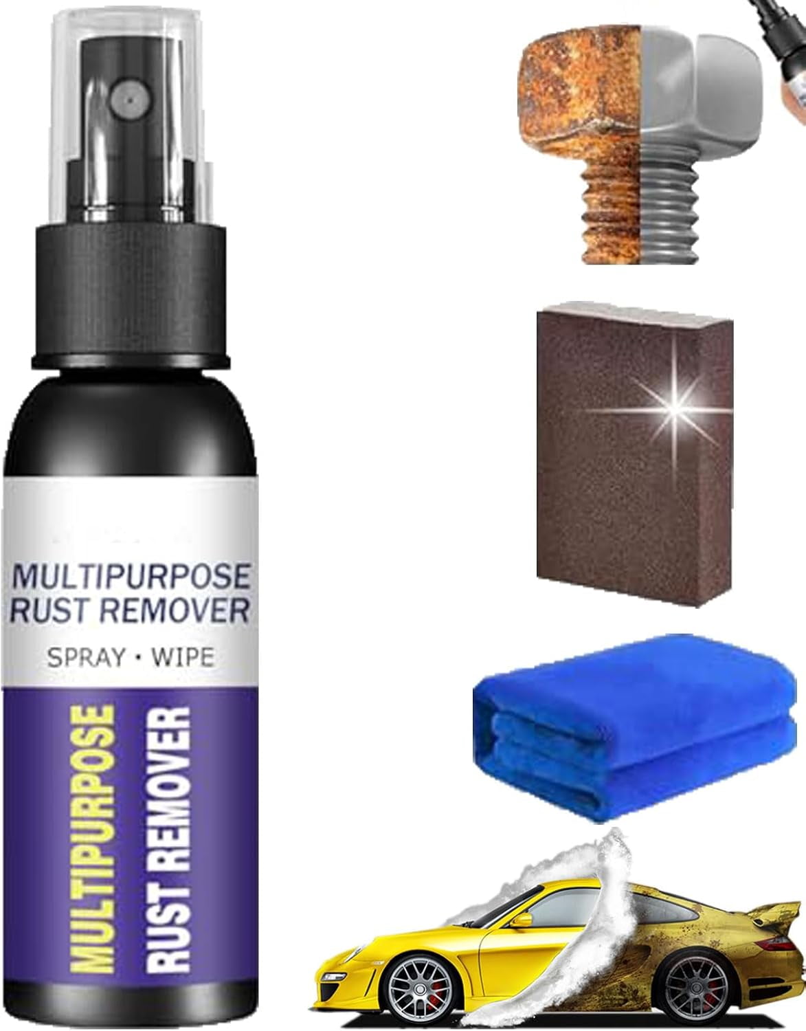 Multipurpose Rust Remover Spray, 1.69 floz Powerful Rust Remover Spray ...
