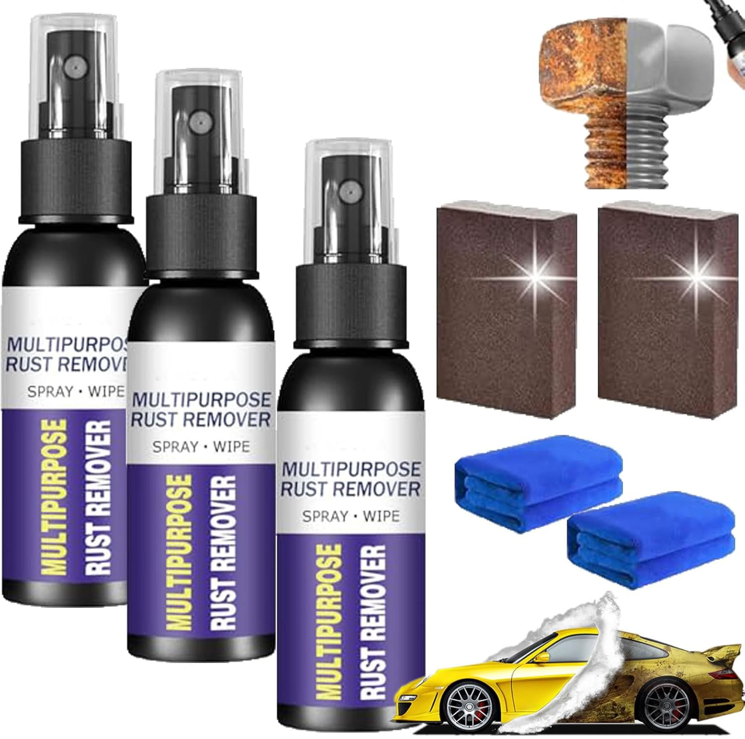 Multipurpose Rust Remover Spray, 1.69 floz Powerful Rust Remover Spray ...