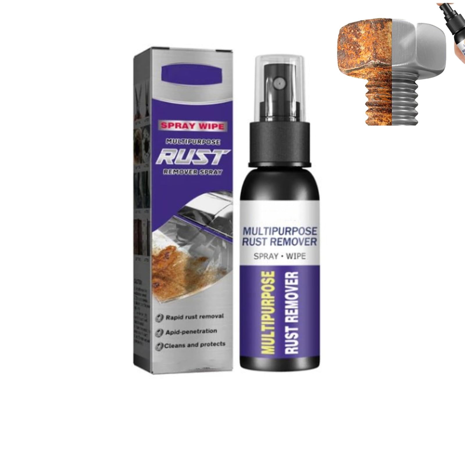 Multipurpose Rust Remover Spray, Rust Remover Spray for Metal, Iron Out ...