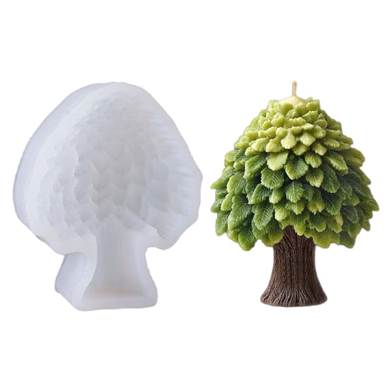 Multipurpose Silicone Mould For Tree Shape Candle With Layer Leaf ...
