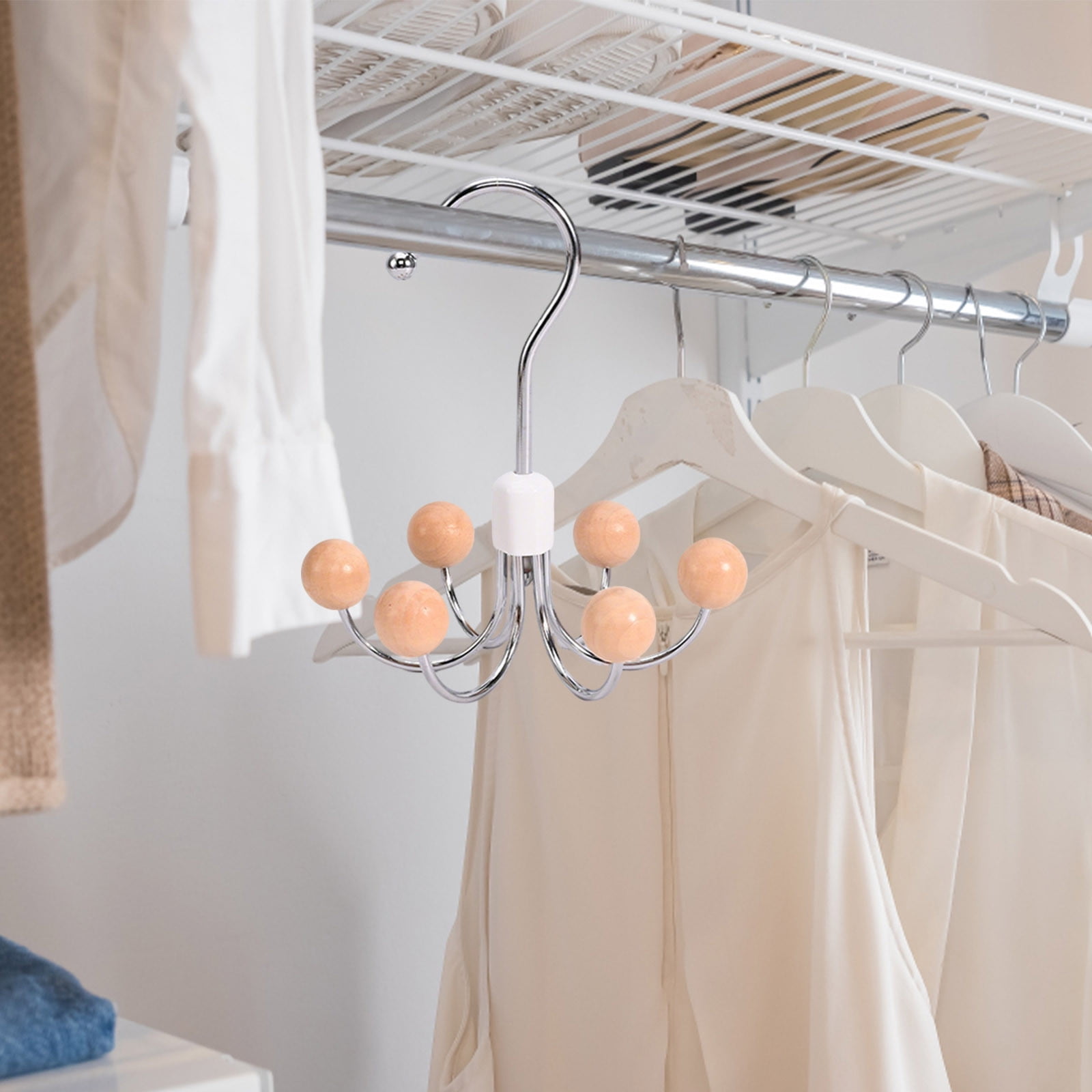 Multipurpose Space Saving Swivel Hooks For Closet Organization Efficient Storage Solution ...