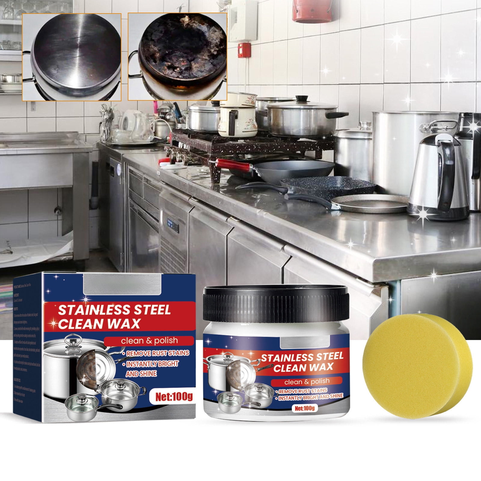 Multipurpose Stainless Steel Cleaning Paste Heavy Duty Decontamination ...