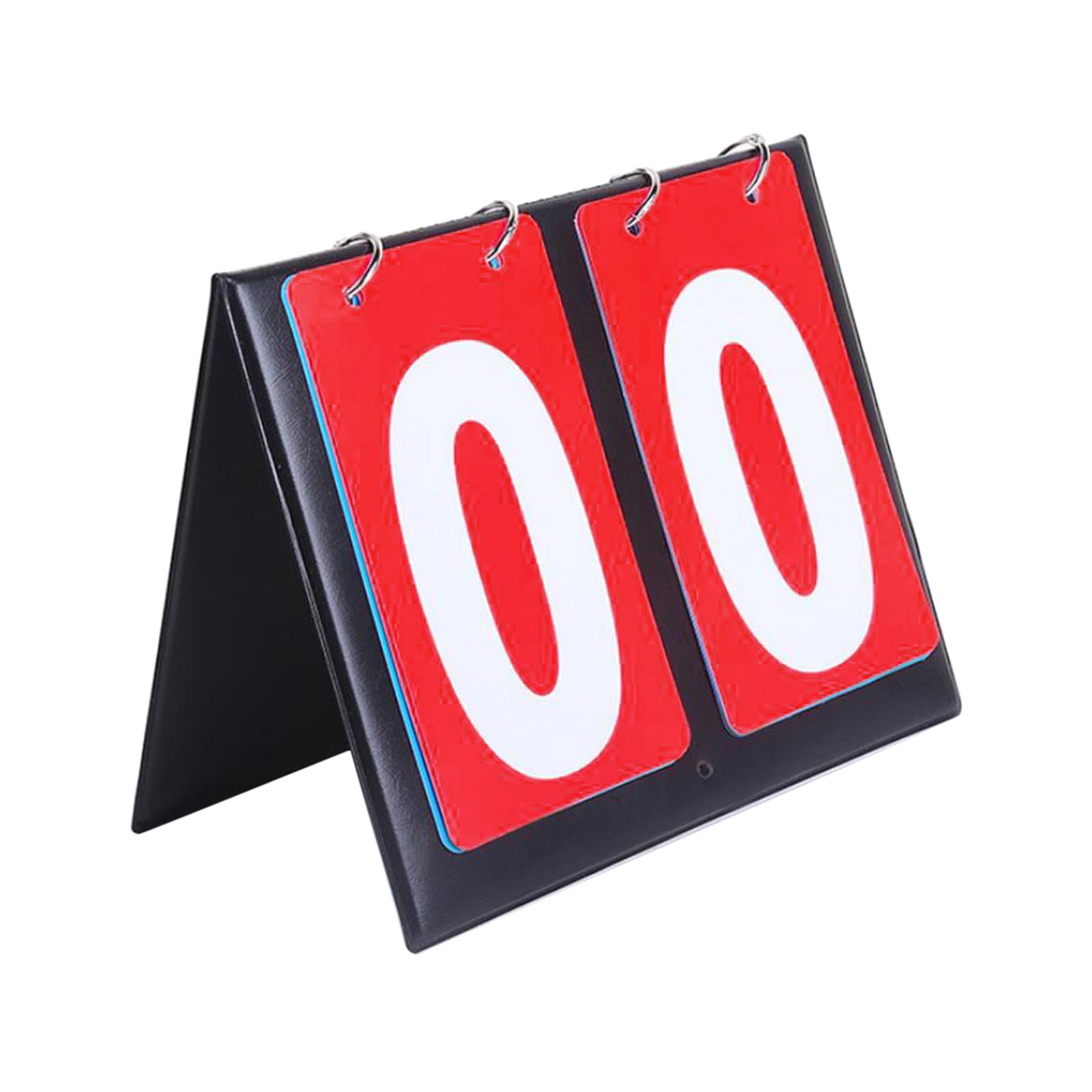 Multipurpose Tabletop Scoreboard, Removable Flips up Portable 2 Digit ...