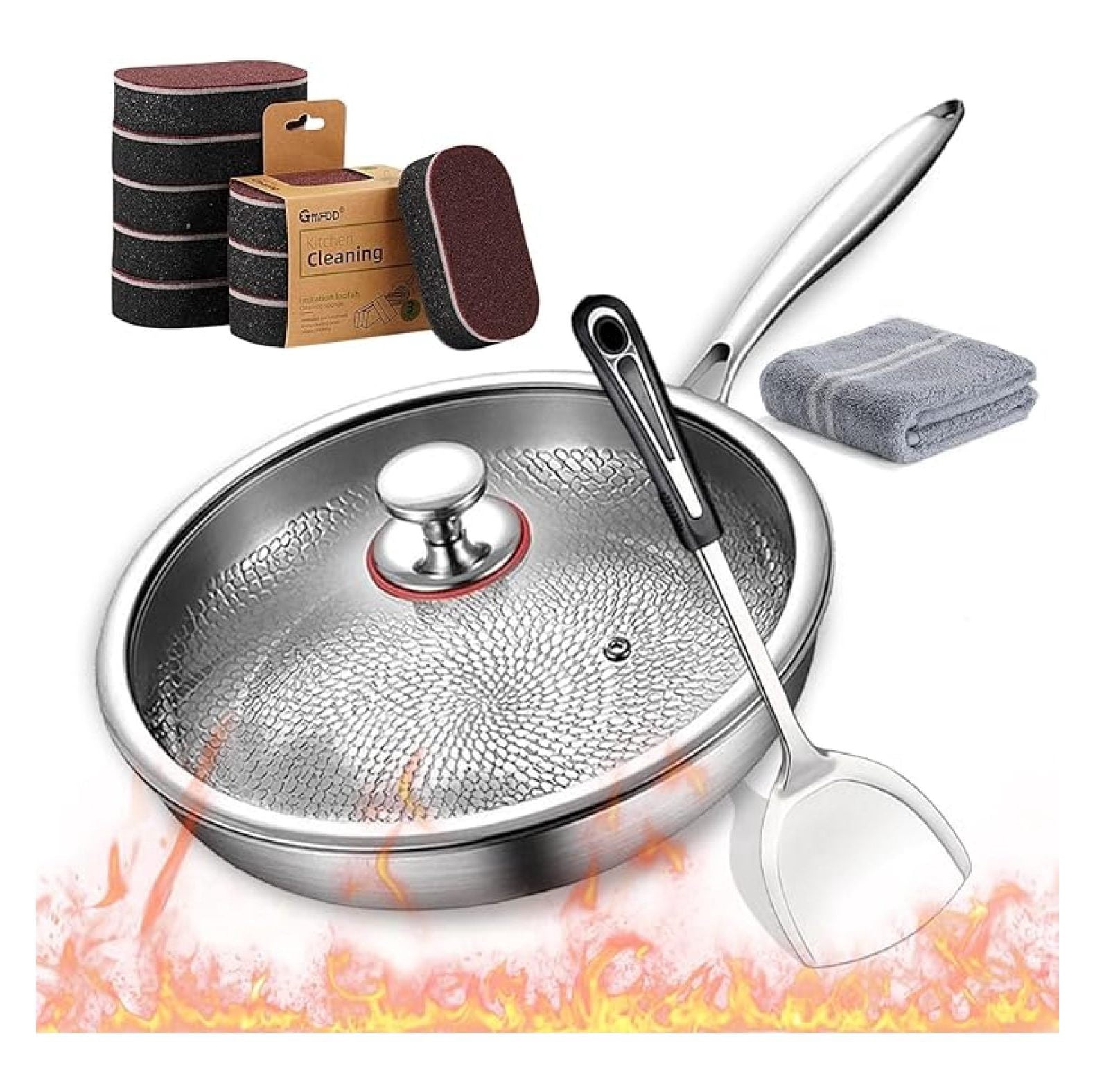 Multipurpose Titanium Pan, 2026 New Titanium Pro Hammered Frying Pan ...