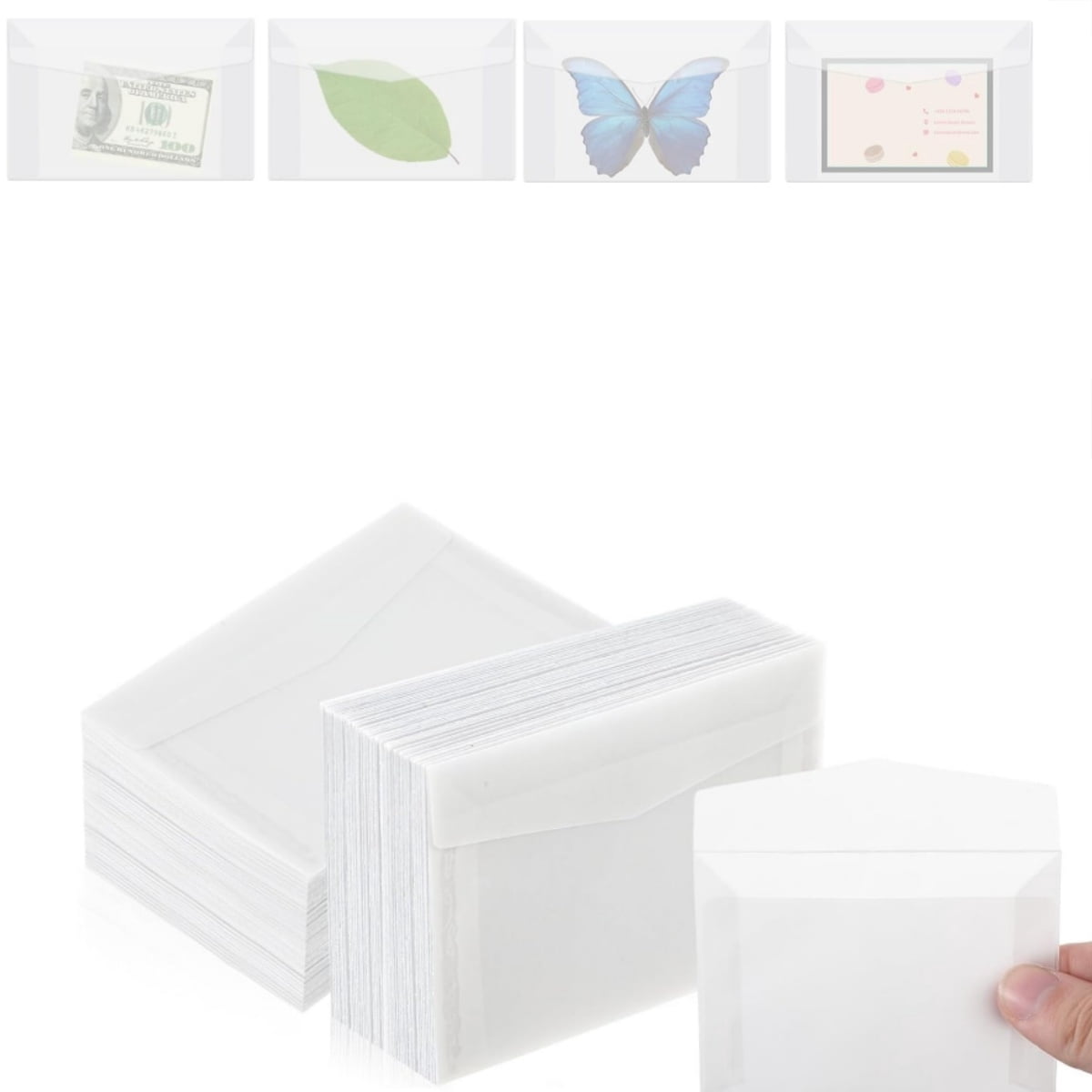Multipurpose Translucent Paper Envelopes,100-Count 5.1x3.15" Glassine ...