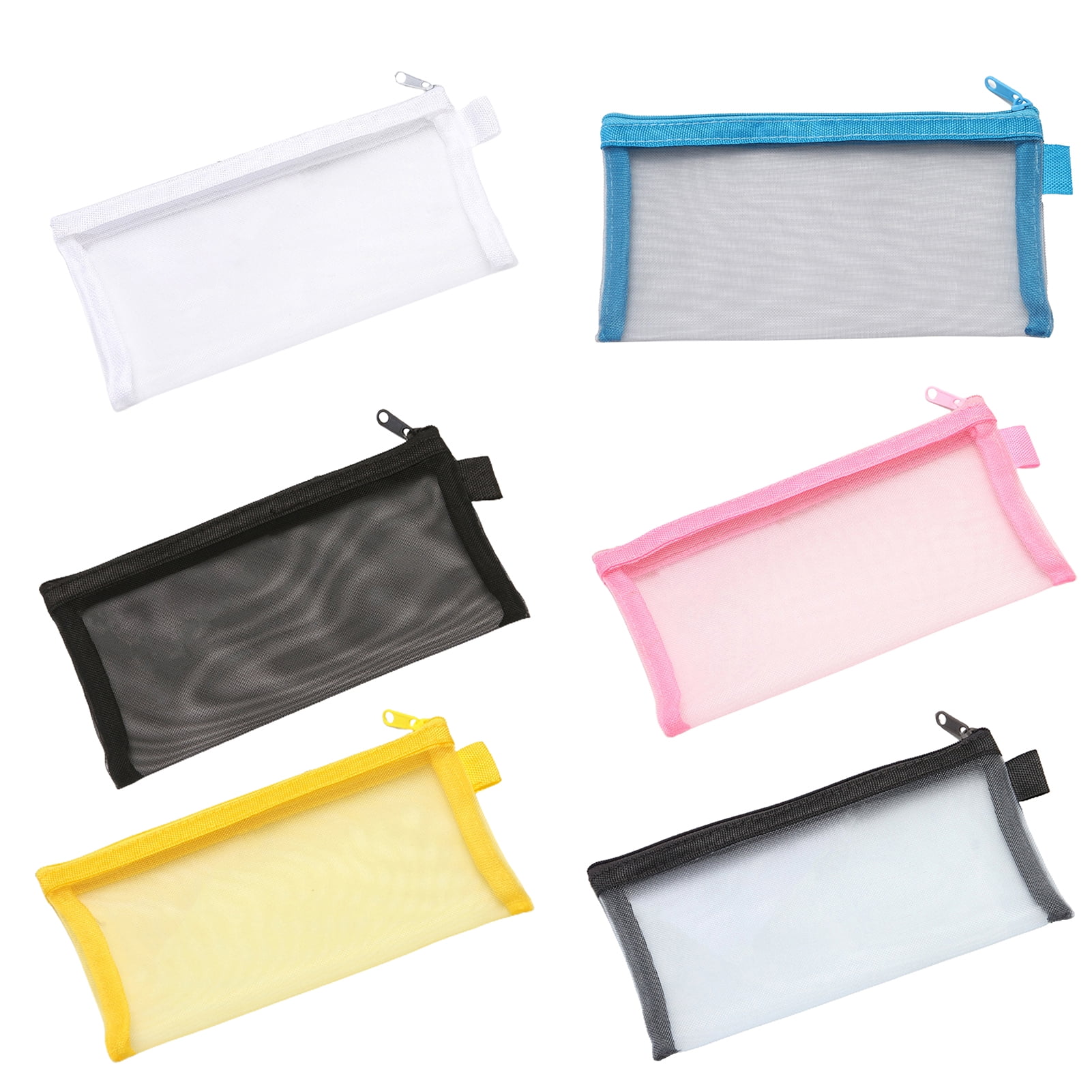 Multipurpose Transparent Mesh Zipper Pouches Cosmetic Bag Makeup ...