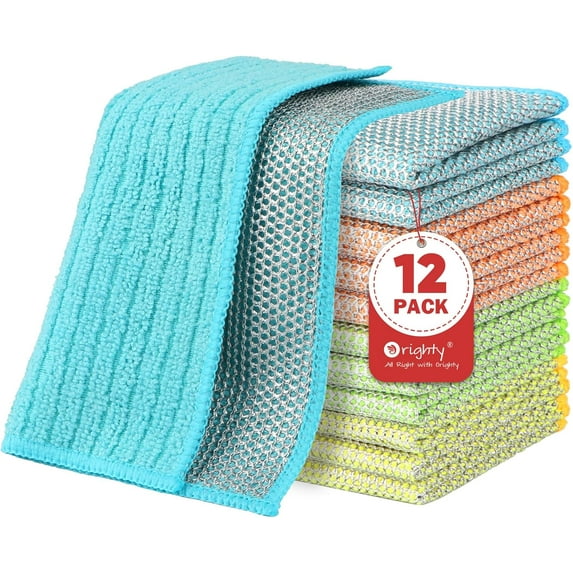 Multipurpose Wire Dishwashing Rag 12 Pcs, Upgraded Double-Layer Non ...