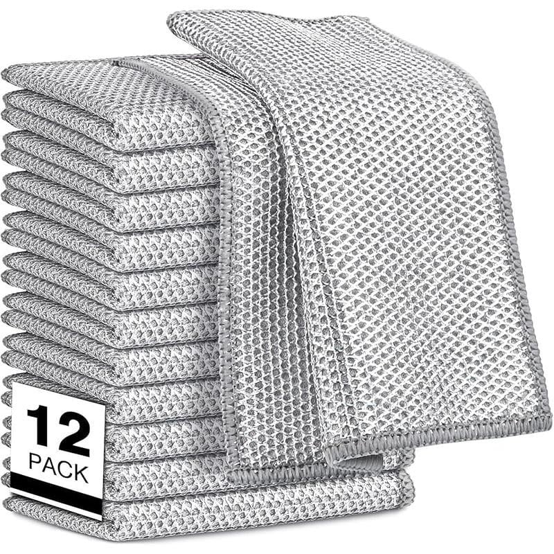 Multipurpose Wire Dishwashing Rag for Wet and Dry, 12PK Multipurpose ...