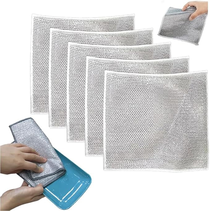 Multipurpose Wire Dishwashing Rags, 2024 Upgrade Wire Dishwashing Rag ...