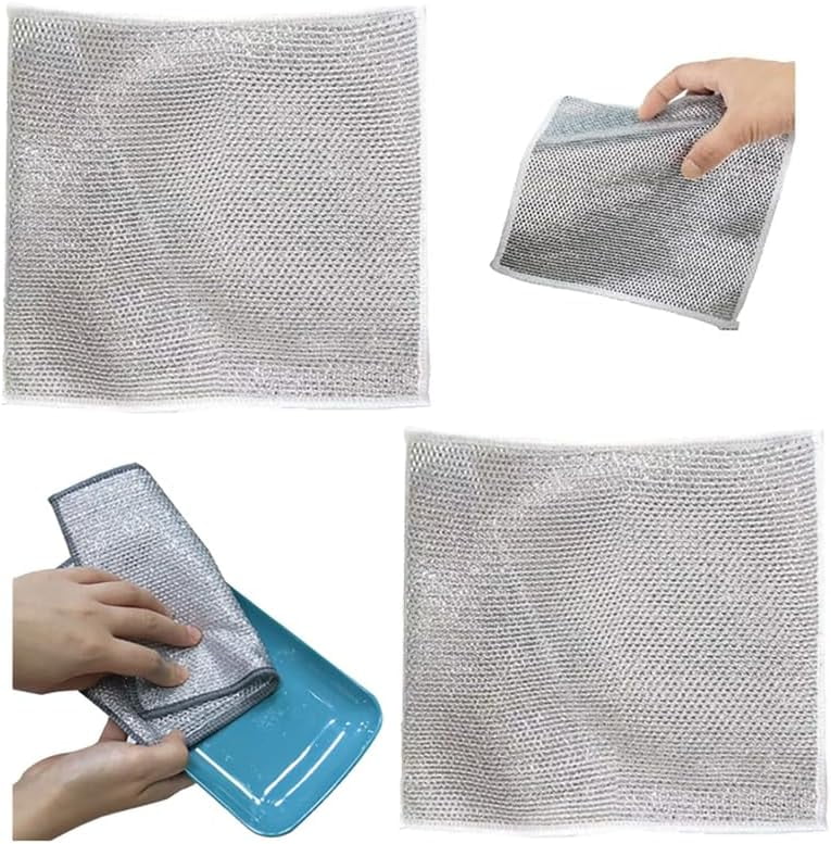 Multipurpose Wire Dishwashing Rags, 2024 Upgrade Wire Dishwashing Rag ...