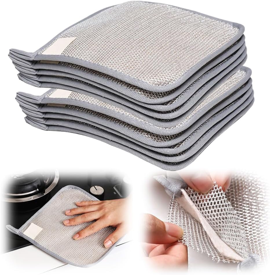 Multipurpose Wire Dishwashing Rags, 2025 New Wire Dishwashing Rags for ...