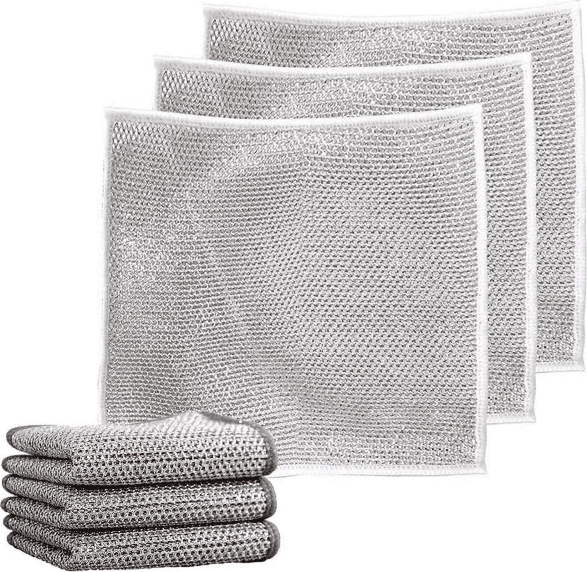 Multipurpose Wire Dishwashing Rags - Set of 3Double Stainless Steel ...