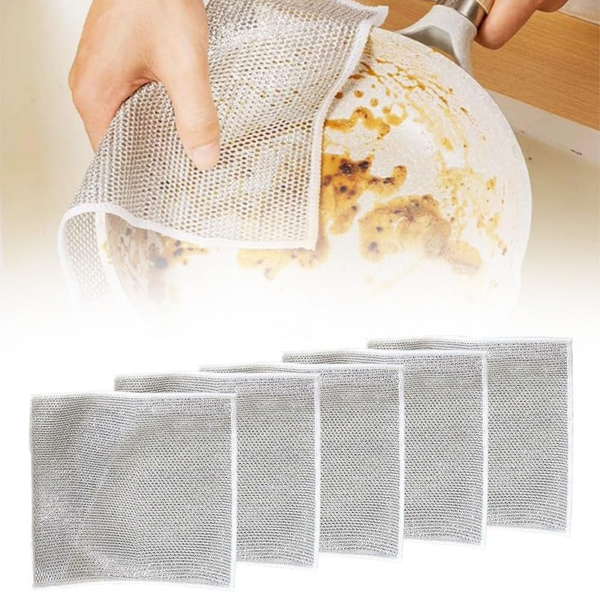 Multipurpose Wire Dishwashing Rags for Wet and Dry, 2024 New Non ...