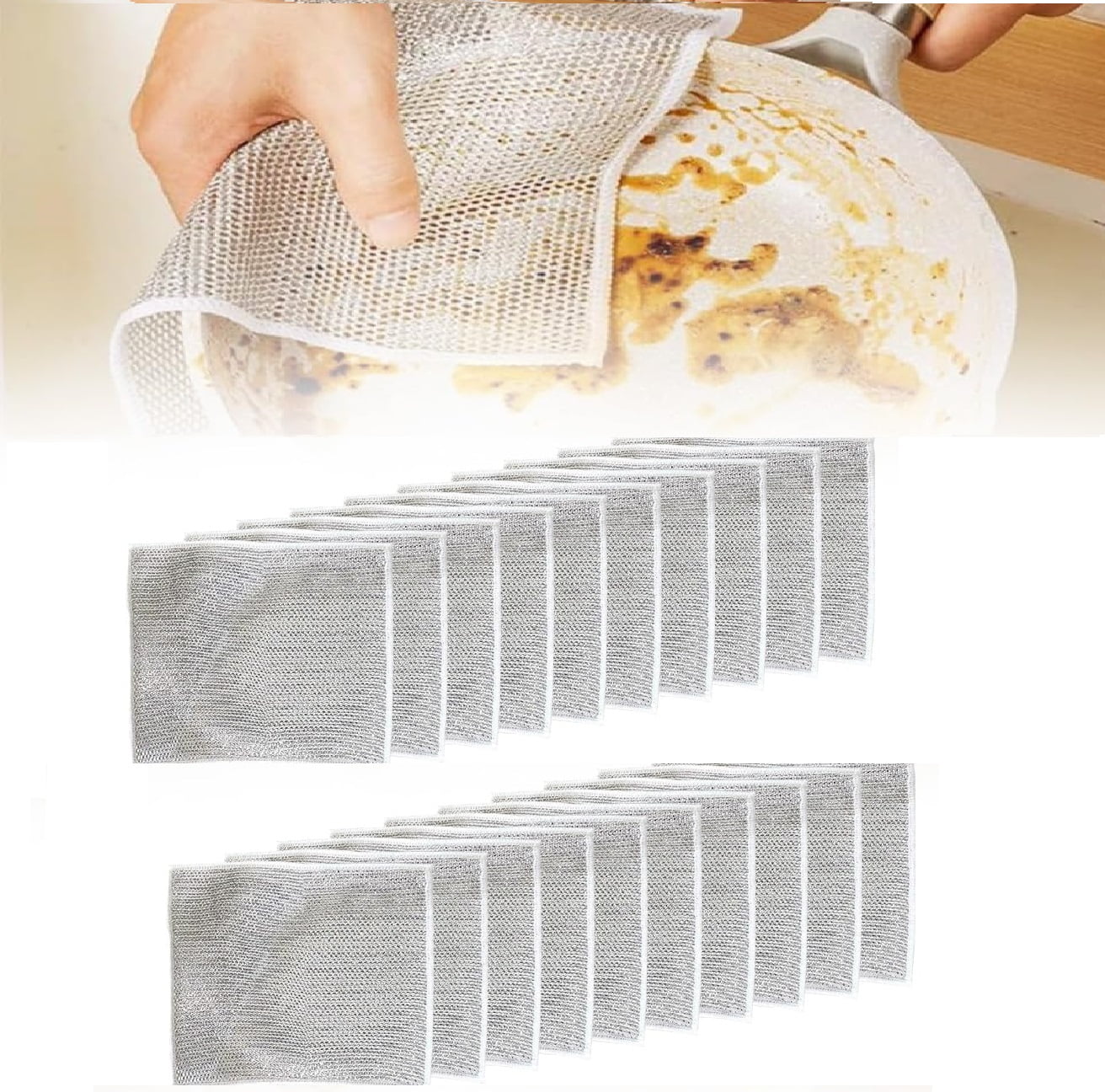 Multipurpose Wire Dishwashing Rags for Wet and Dry, 2024 New Non ...
