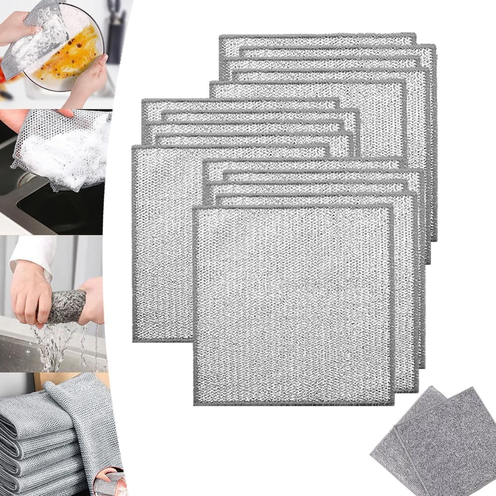Multipurpose Wire Dishwashing Rags for Wet and Dry, 2024 New Stainless ...