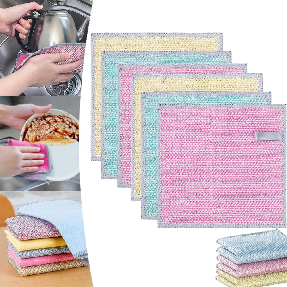 Multipurpose Wire Dishwashing Rags for Wet and Dry, 2024 New Stainless ...