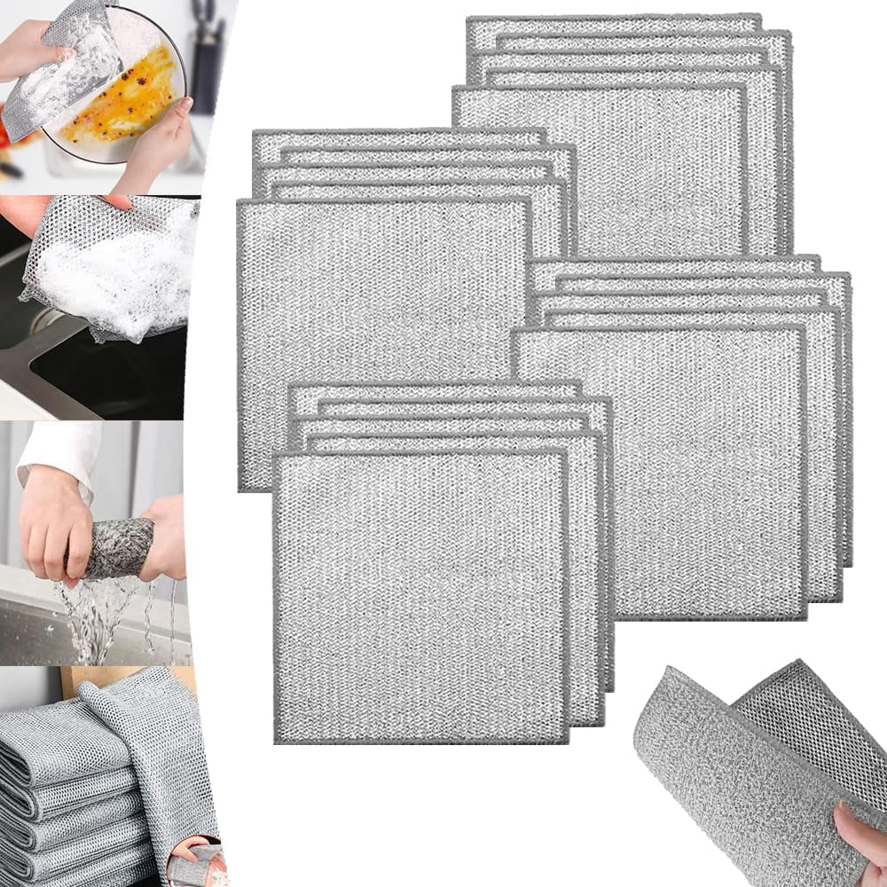 Multipurpose Wire Dishwashing Rags for Wet and Dry, 2024 New Stainless ...