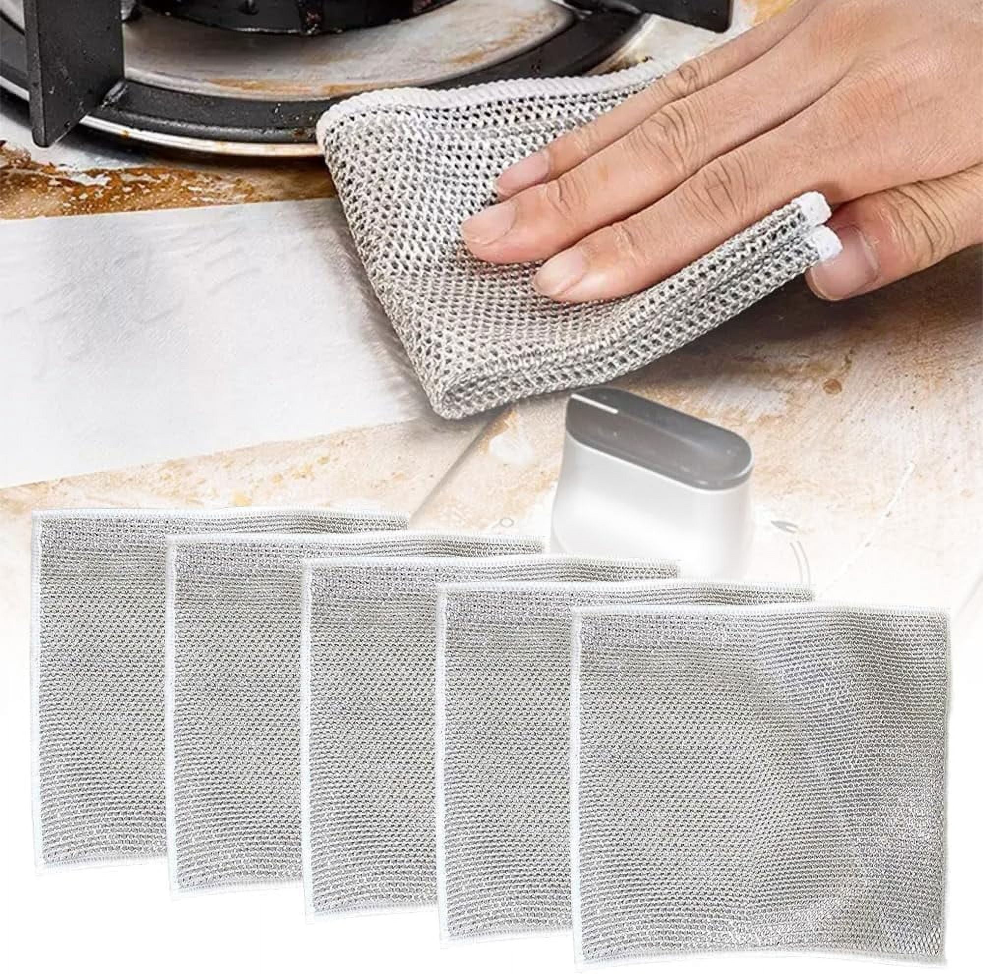 Multipurpose Wire Dishwashing Rags for Wet and Dry, 2024 Upgrade Non ...