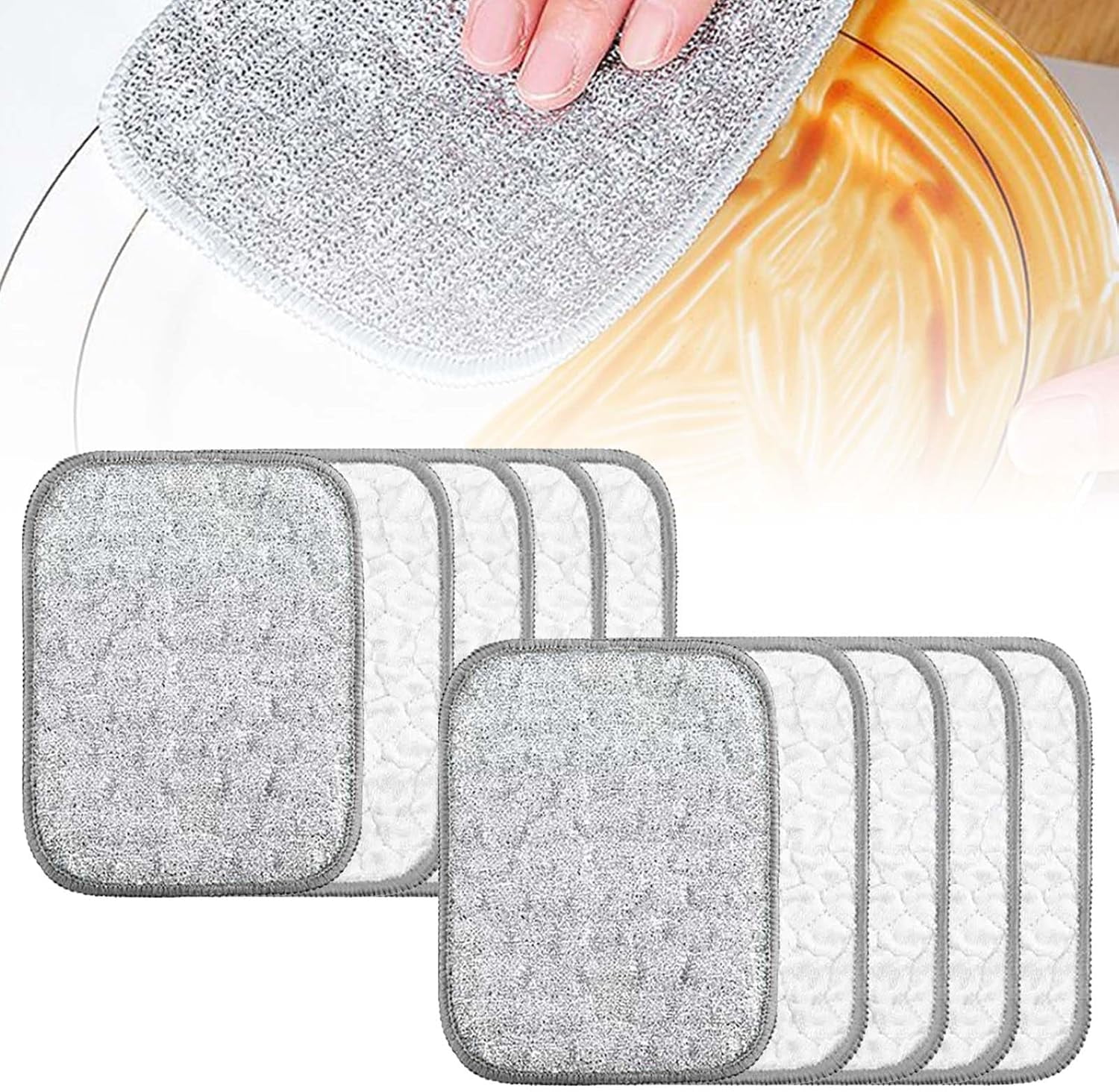 Multipurpose Wire Dishwashing Rags for Wet and Dry, Double Sided Wire ...