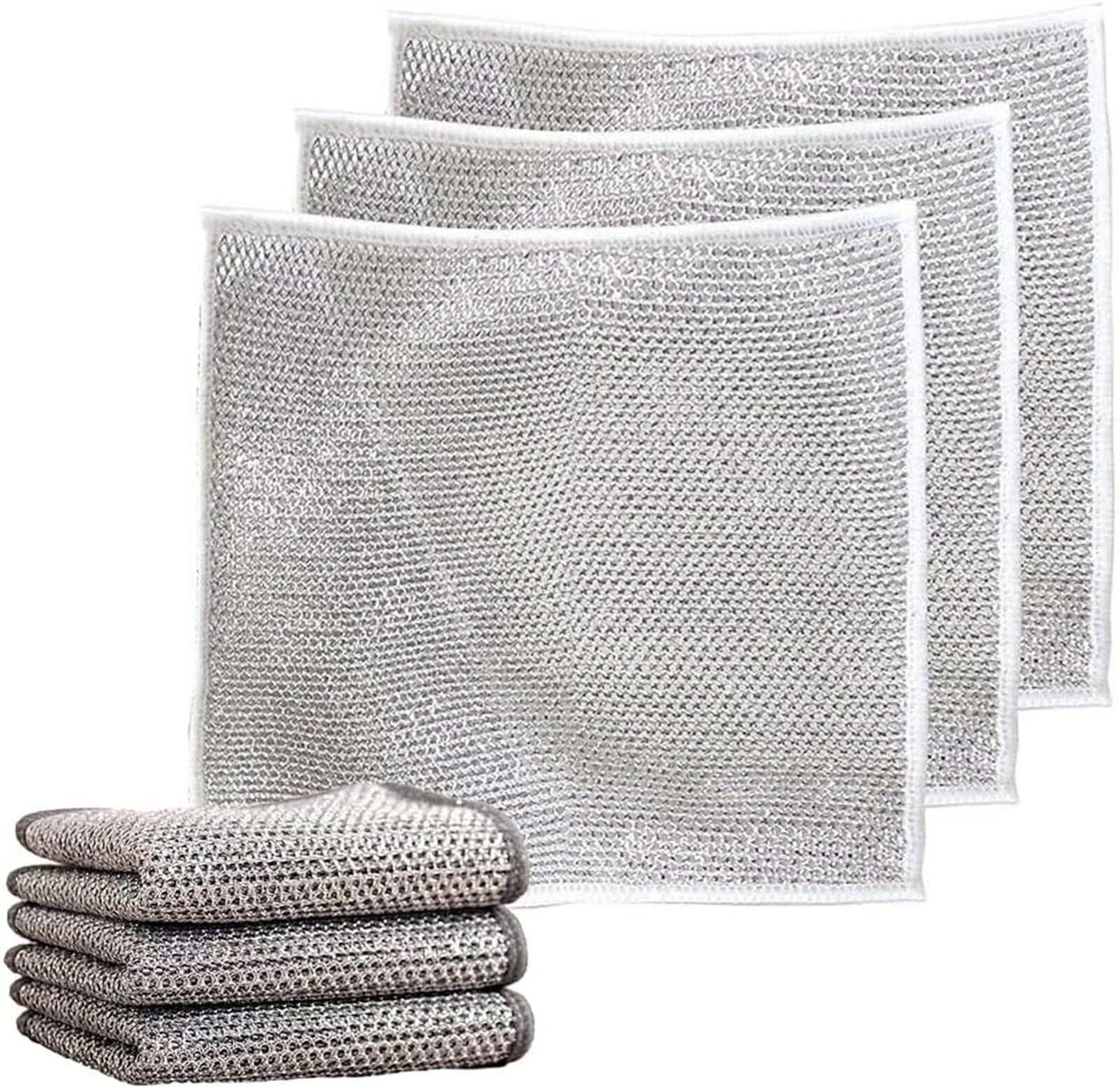 Multipurpose Wire Dishwashing Rags for Wet and Dry Double Stainless ...