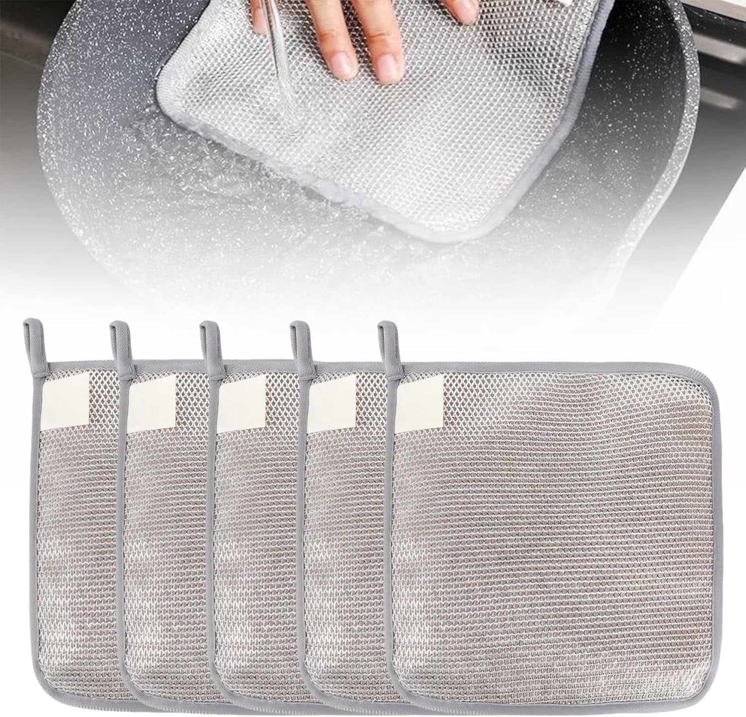 Multipurpose Wire Dishwashing Rags for Wet and Dry, Metal Scrubbing ...