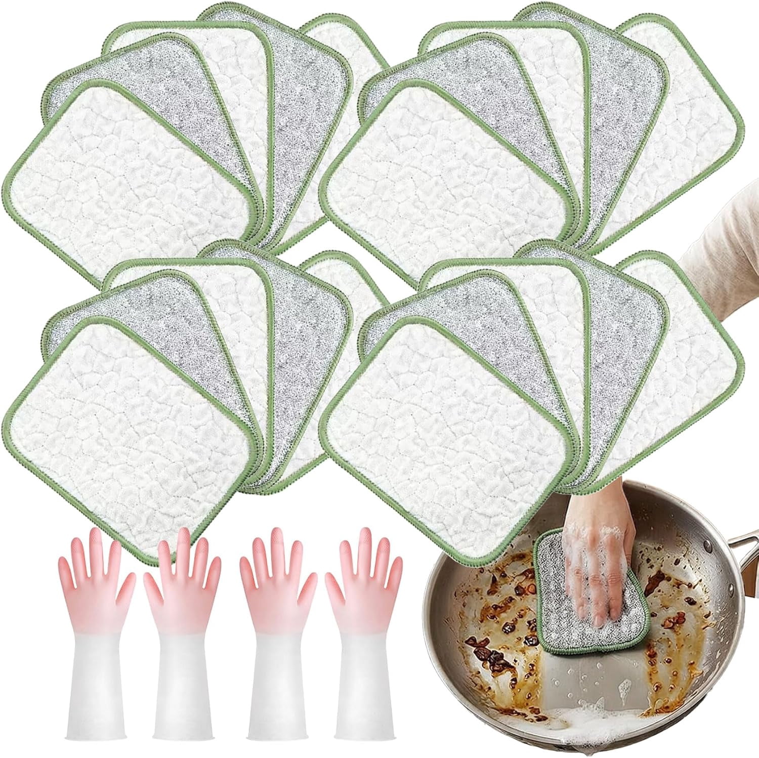 Multipurpose Wire Dishwashing Rags for Wet and Dry, Reusable Wire ...
