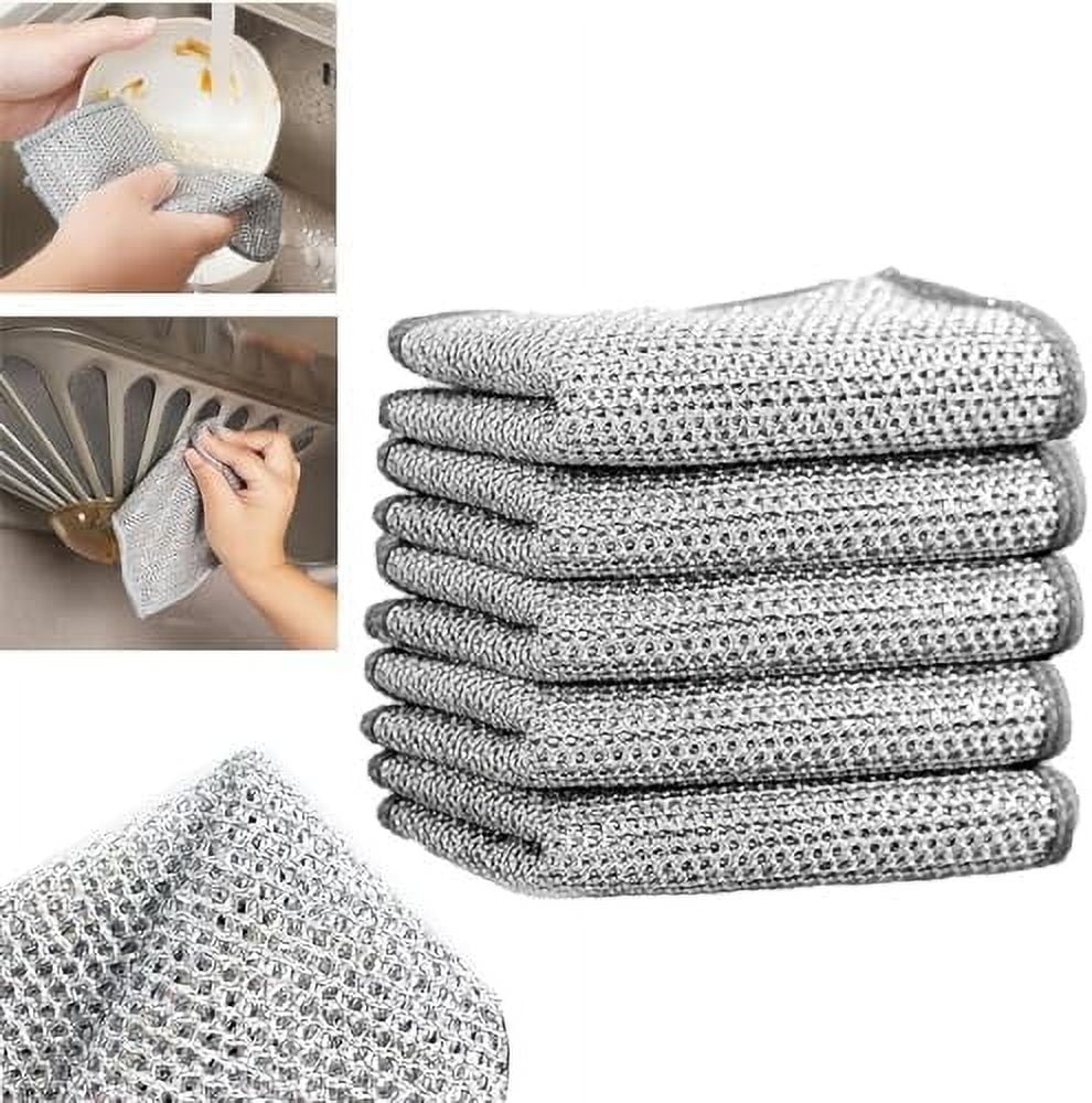 Multipurpose Wire Dishwashing Rags for Wet and Dry,Soft Kitchen ...