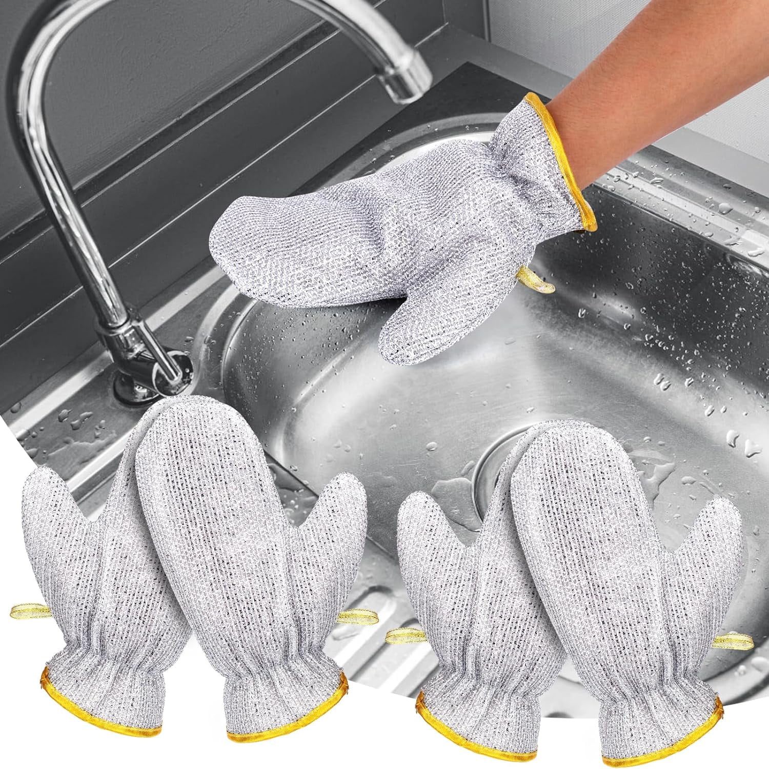 Multipurpose Wire Dishwashing Rags for Wet and Dry, Steel Wire Miracle ...