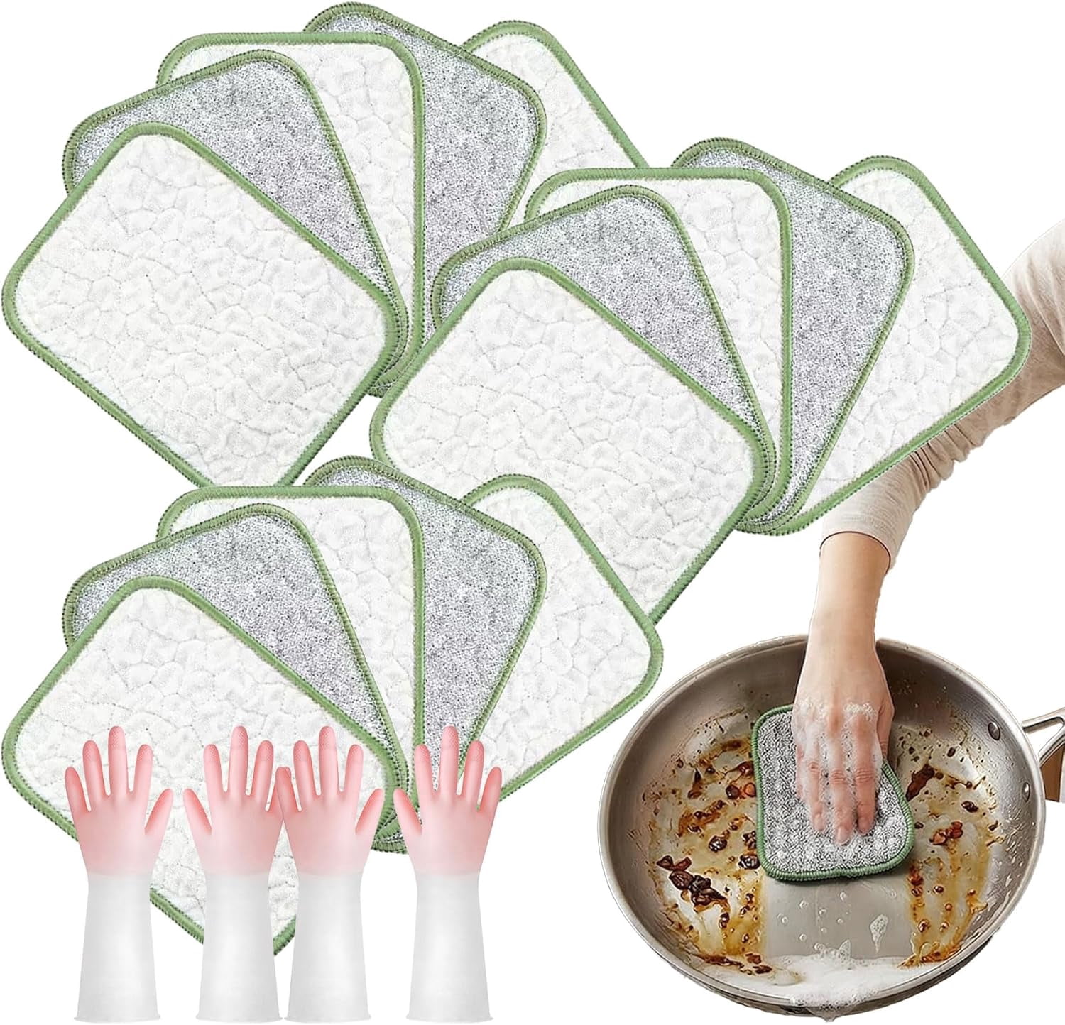 Multipurpose Wire Dishwashing Rags for Wet and Dry, Reusable Wire ...