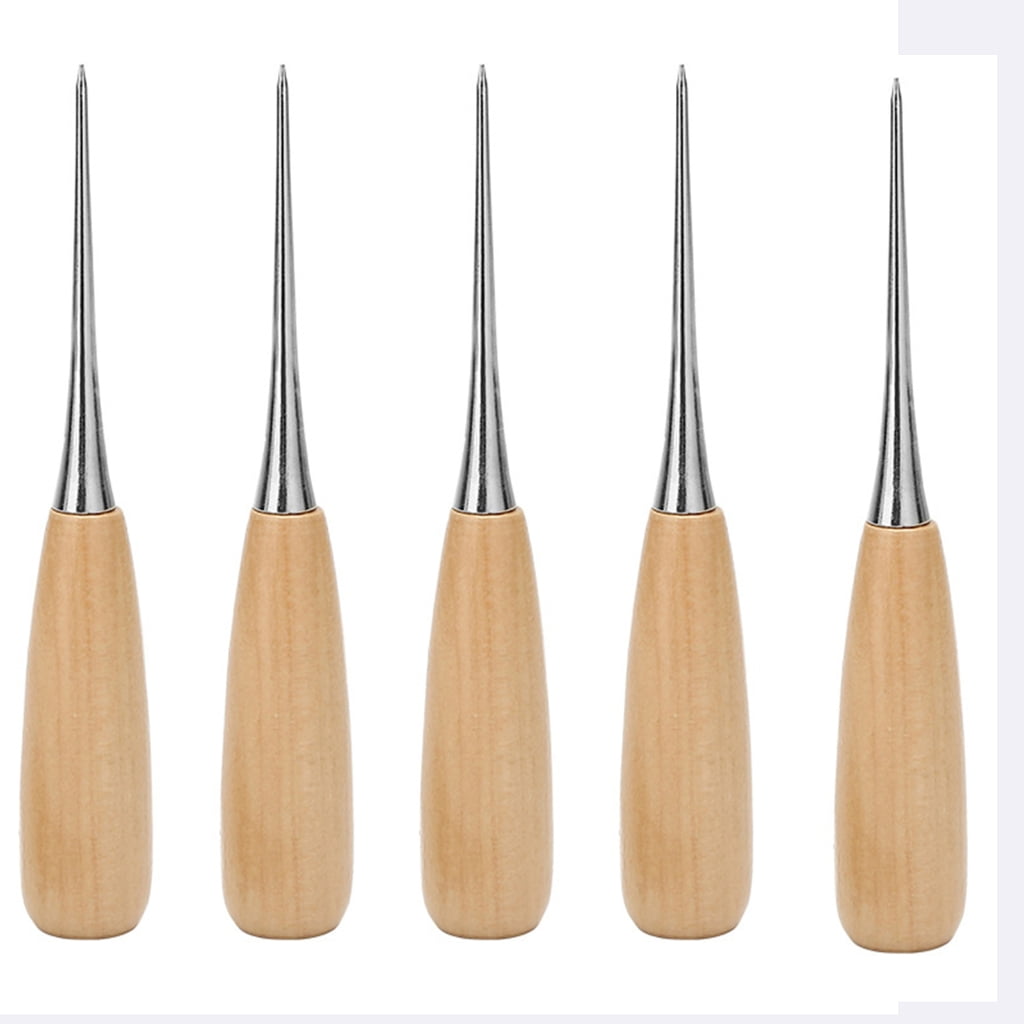 Multipurpose Wood Handle Awl Tool For Shoemaking Leatherworking Craft ...