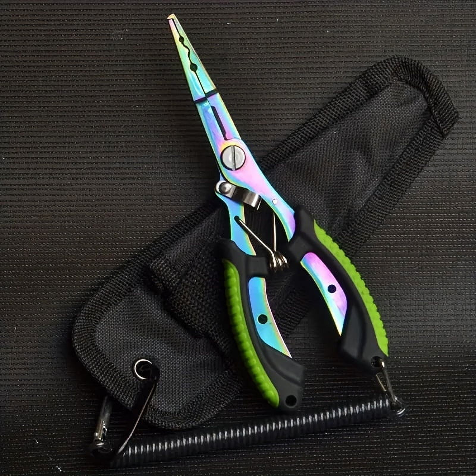 Multipurpose fishing pliers. Scissor weaving cutter. Lightweight open ...