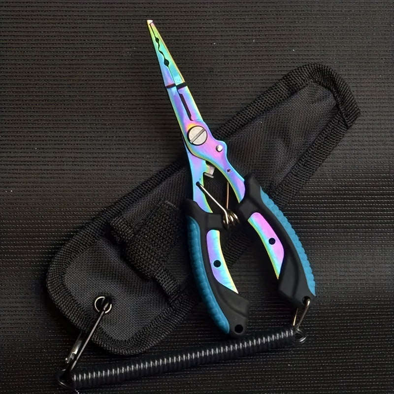 Multipurpose fishing pliers. Scissor weaving cutter. Lightweight open loop hook remover ...