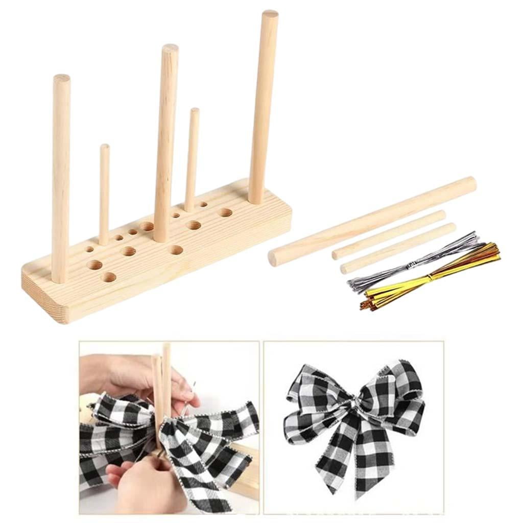 Multipurpose for Ribbon for Wreaths Wooden Double Sided Bow Making Tool ...
