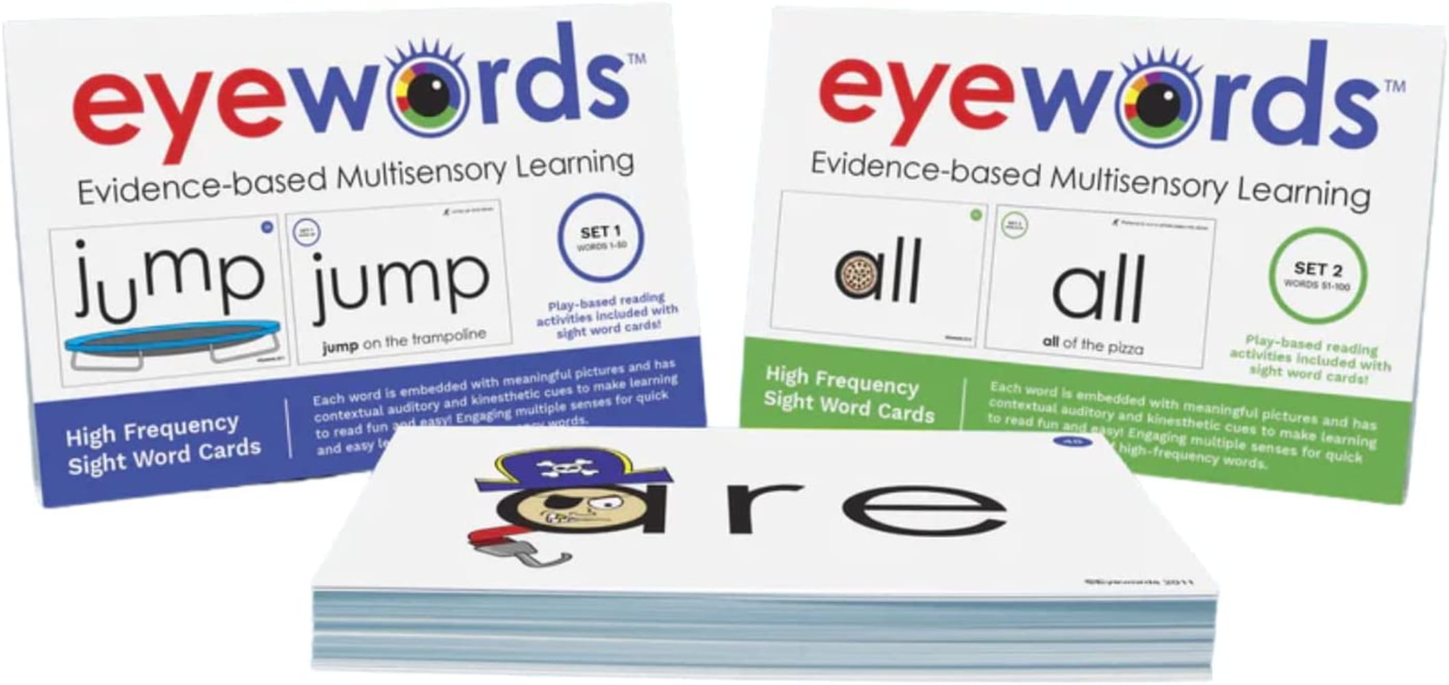 Multisensory Sight Word Cards Bundle, Sets #1 and #2, Words 1-100 ...