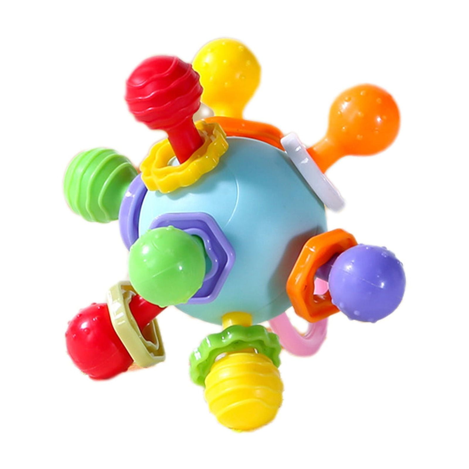 Multisensory Textured Grasp Sphere Busy Ball Rotating Rattle Bilateral ...