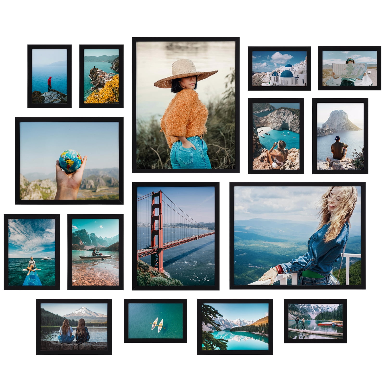 Picture Frames Set of 16 for Multiple Photo Sizes, Including Two 11x14 ...