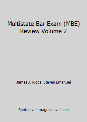 Pre-Owned Multistate Bar Exam (MBE) Review, Volume 2: 2008-2009 Edition ...