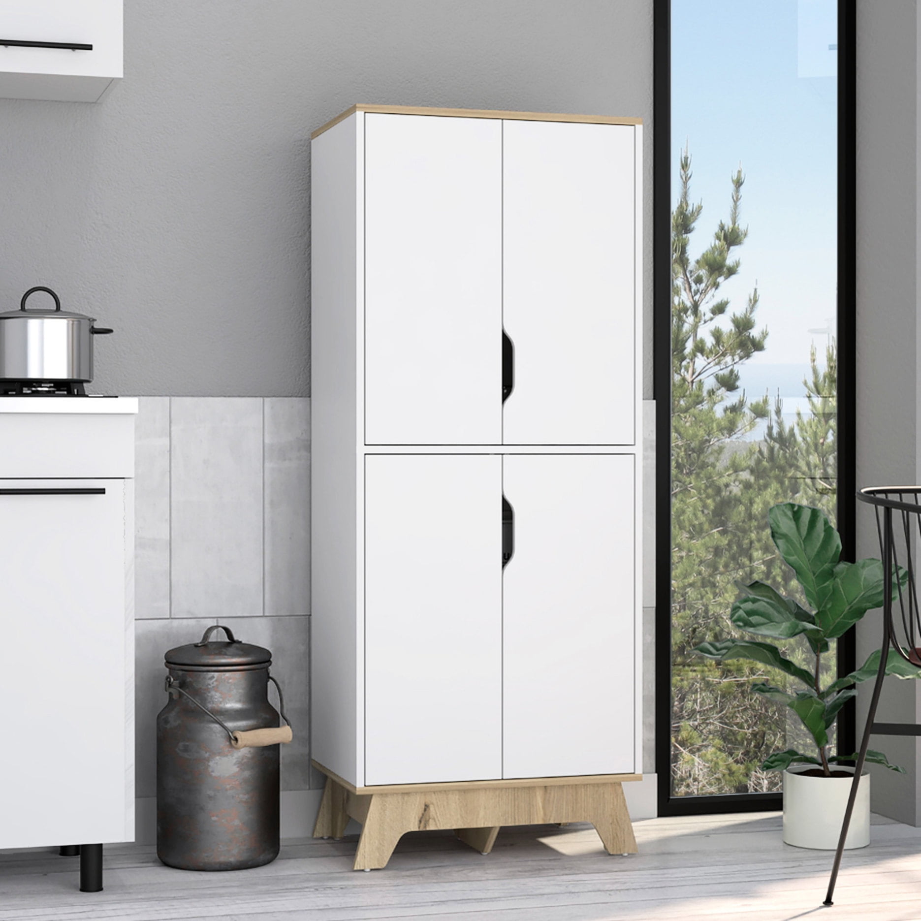 Multistorage Cabinet for Elegant Kitchen | Four Internal Shelves, Two ...