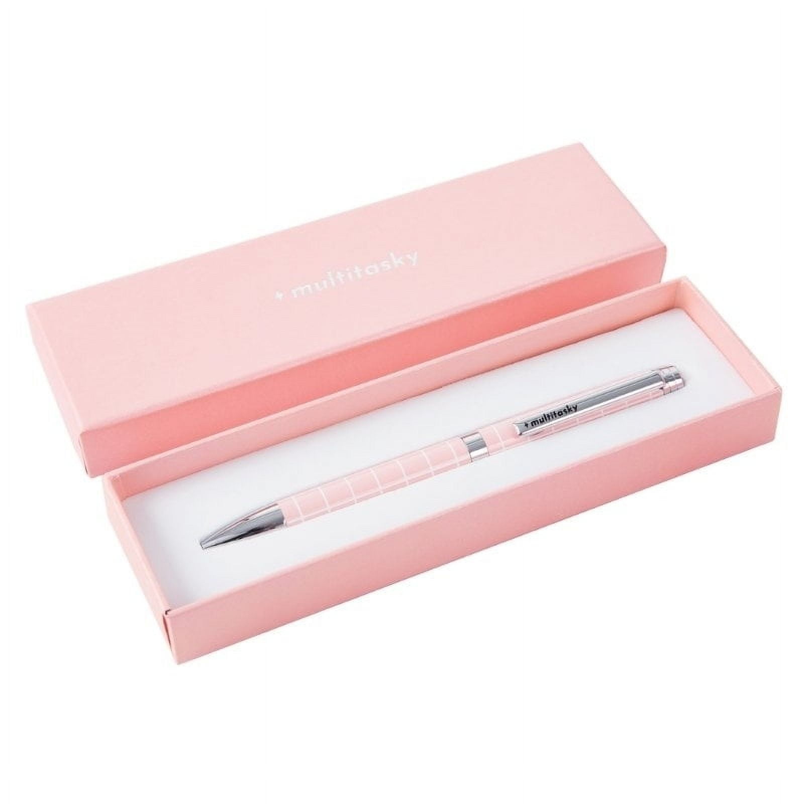 Multitasky Conquer My Day Black Ink Pen (w/ 5 Ink Refill) - Pink ...