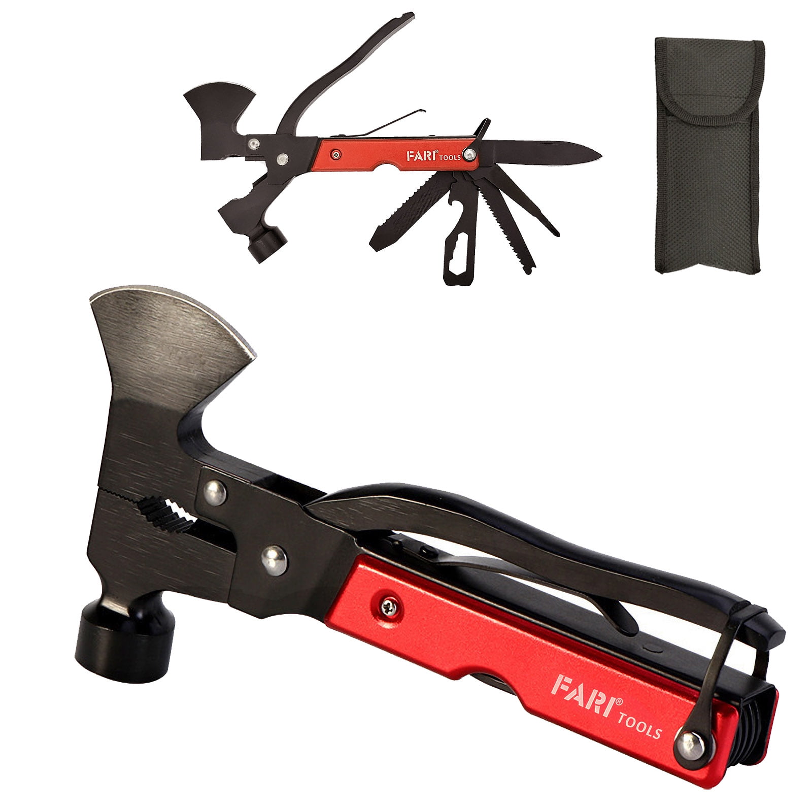Multitool 15 in 1 Camping Gear, FARI Stainless Steel Handy Survival ...