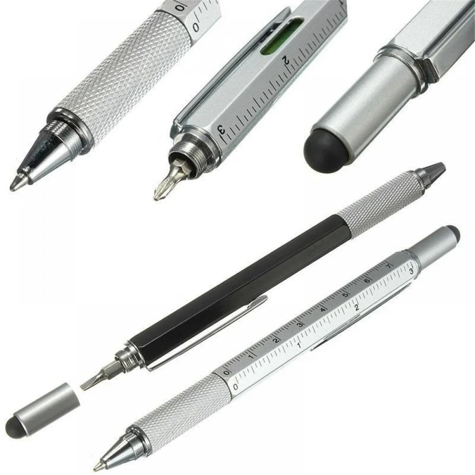 Multitool Pen 6 in 1 Tech Tool Pen with Touchscreen Stylus Ruler ...