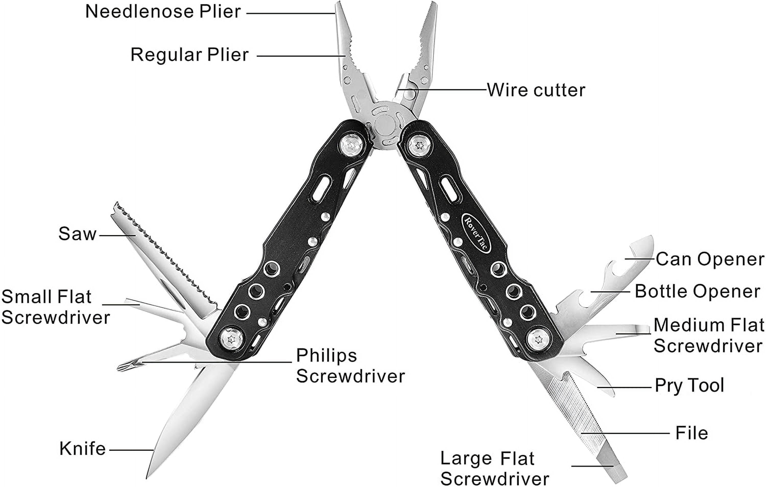 Multitool Pliers Pocket Knife, 14 in 1 Multi Tool Knife Pliers Saw ...
