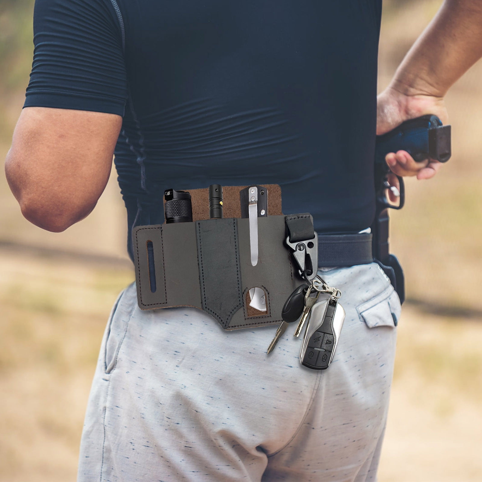 Multitool Sheath for Belt, Compact Tools Flashlight Phone Holster for ...