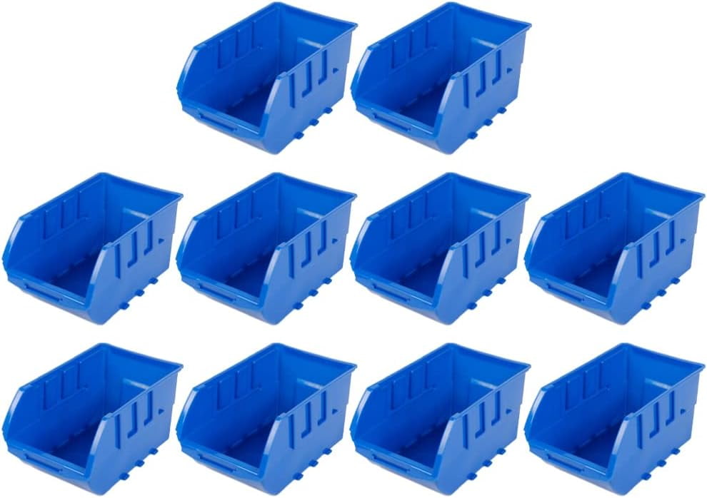 Multitools 10PCS Plastic Storage Bin Hanging Stacking Containers ...